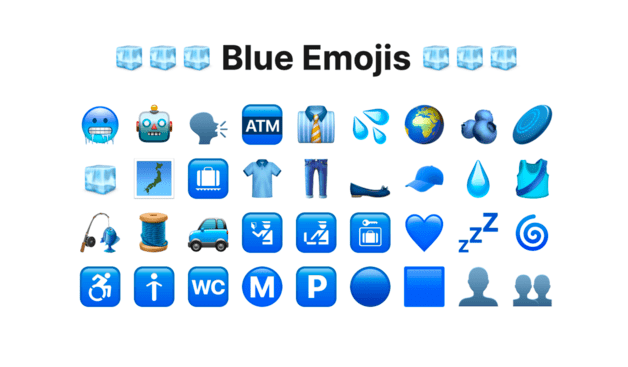 30 Blue Emojis Meanings Explained Copy Paste Eggradients